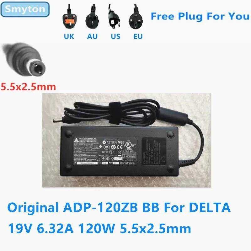 l D6 2 AC Adapter Charger For DELTA 19V 6.32A 120W 5.5×2.5Mm Adp-120Zb ...