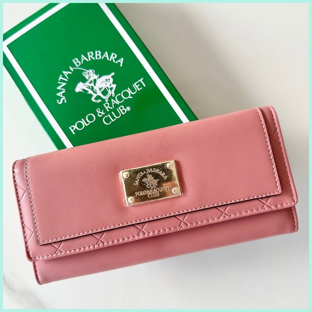 Santa Barbara Polo & Racquet Club Ladies Wallet #165 Crosshatch Pattern ...