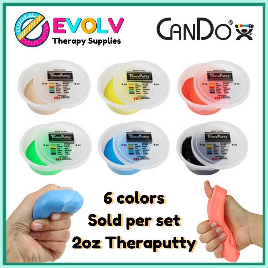 CanDo Theraputty Therapy Putty Exercise Putty Strengthening 1 Set (6 ...