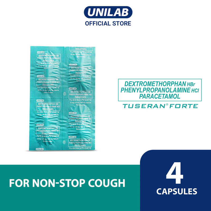 Unilab Tuseran Forte 4 Tablets - Medicine For Relief From Non-Stop ...