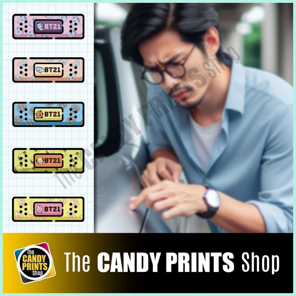 BT21 Magnetic Car Sticker for Minor Scratch Cover on Car and Motorcycle ...
