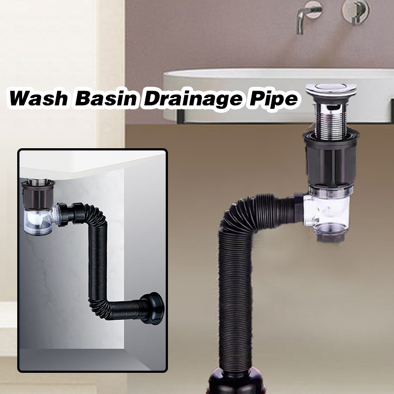 Wash Basin Drainage Pipe Sink Drain Pipe Bathroom Traps Sink Drain Pipe ...