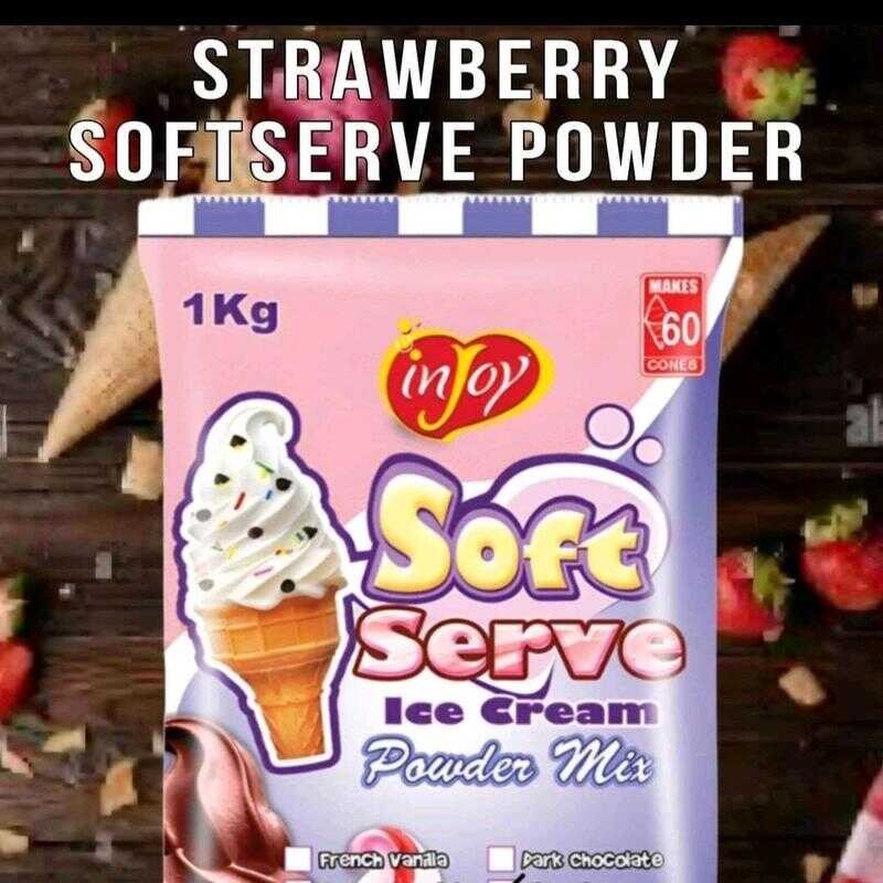 Injoy Softserve Strawberry Ice Cream 1Kg Per Pack 602 | Shopee Philippines