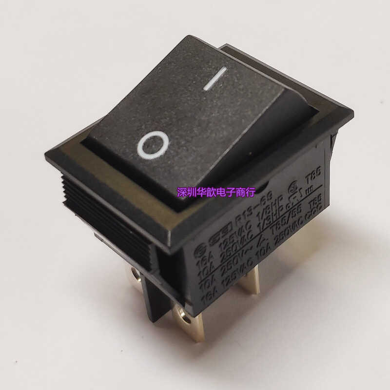 R13-69 Taiwan SCI Boat Type 4-Pin 2-Position Rocker Power Switch Black ...