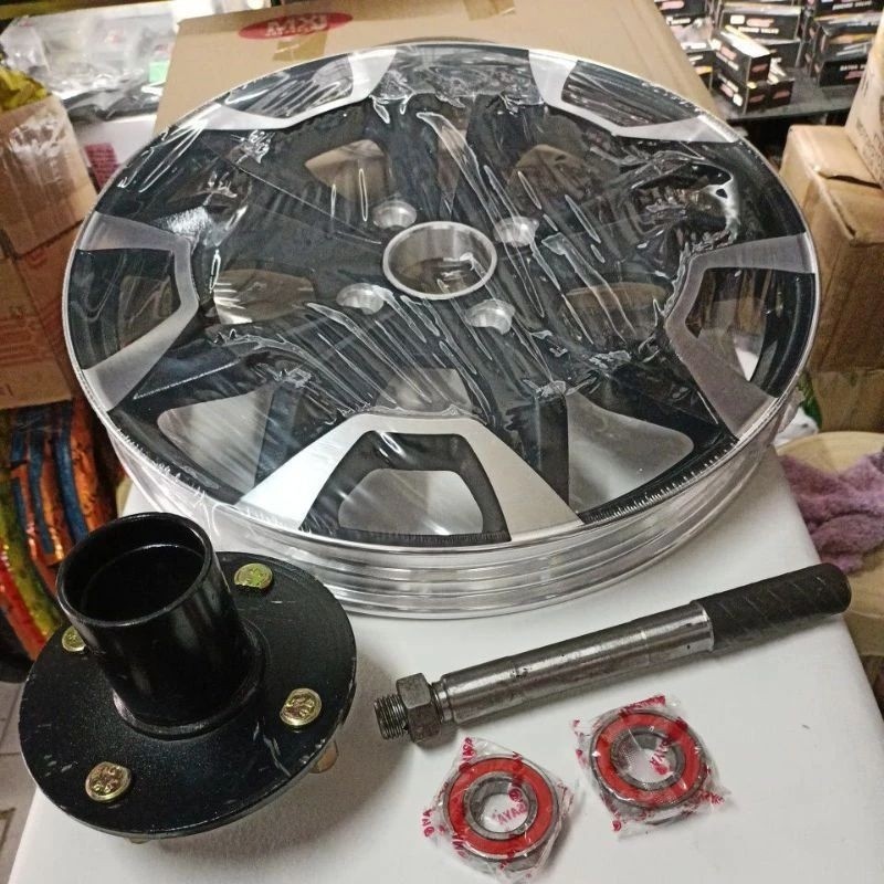 Mags Wheel Set For Tricycle (mags, axle, bearing, hub) #17 | Shopee ...