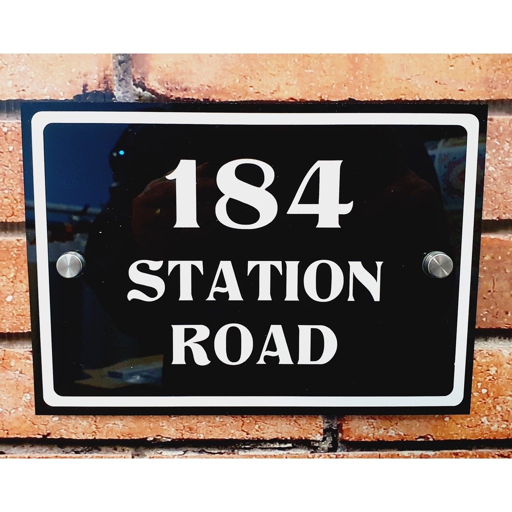 11 x 8.5 inches HOUSE PLATE ACRYLIC HOME SIGN ADDRESS PLATE HOUSE ...