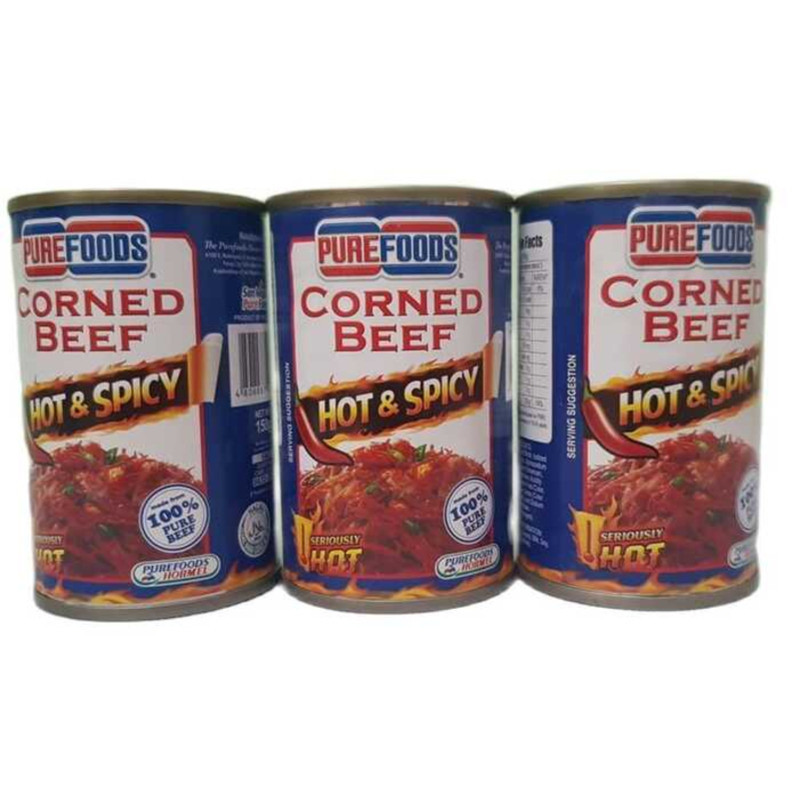 570 Purefoods Corned Beef - Hot And Spicy 100% Pure (6 Cans X 150 Grams ...