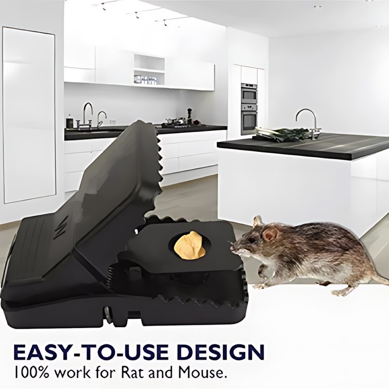 Reusable Rat Trap Catching Mice Mouse Mousetrap Spring Rodent Trap-easy ...