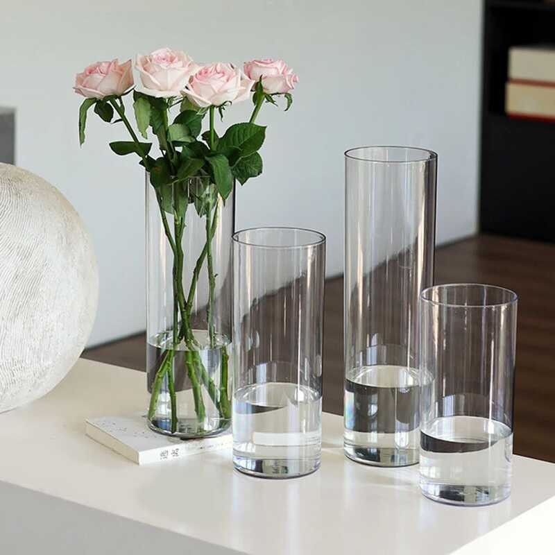 Ear Acrylic Cyder Wer Vase Unbreakable Hurricane Tall Large Plastic ...
