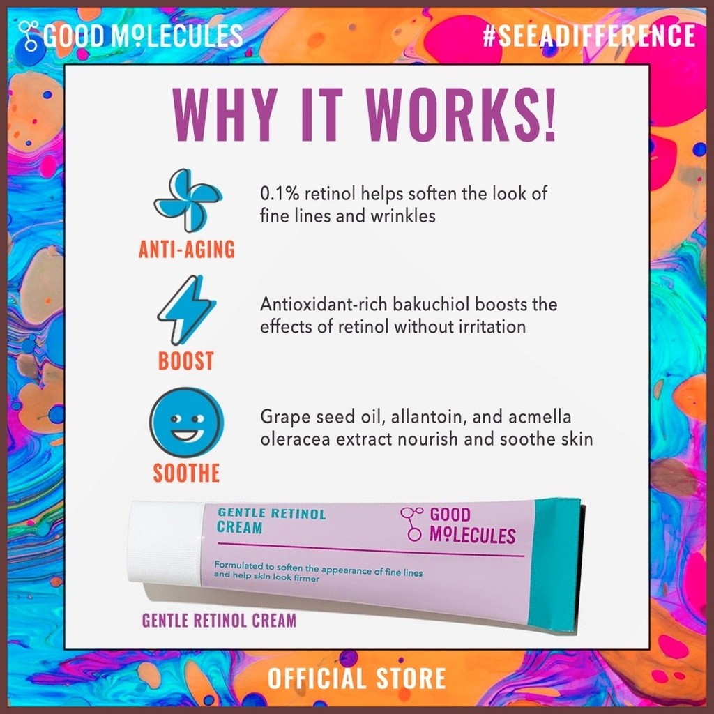 Good Molecules Gentle Retinol Cream / Yerba Mate Wake Up Eye Gel ...