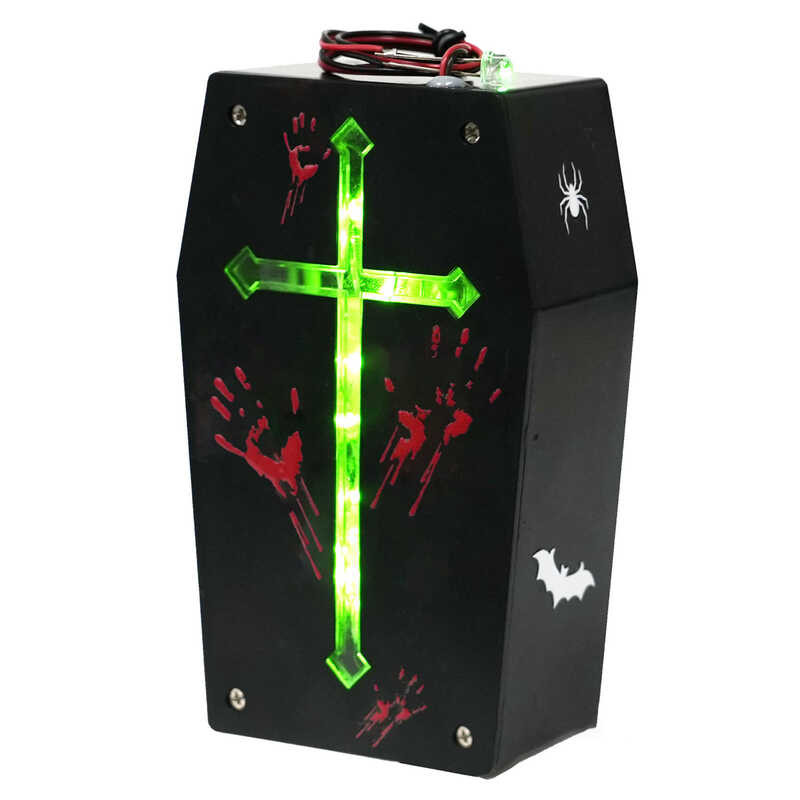Tt [Pantorastar] Halloween LED Control Scary Speaker Coffin Board Shape ...