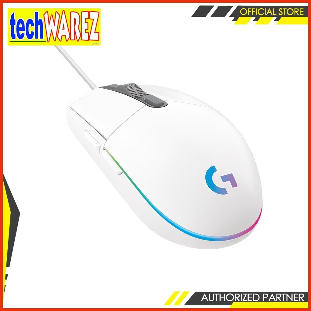 Logitech G102 Lightsync White Gaming Mouse With Customizable RGB Programmable Buttons 8,000 Dpi ...