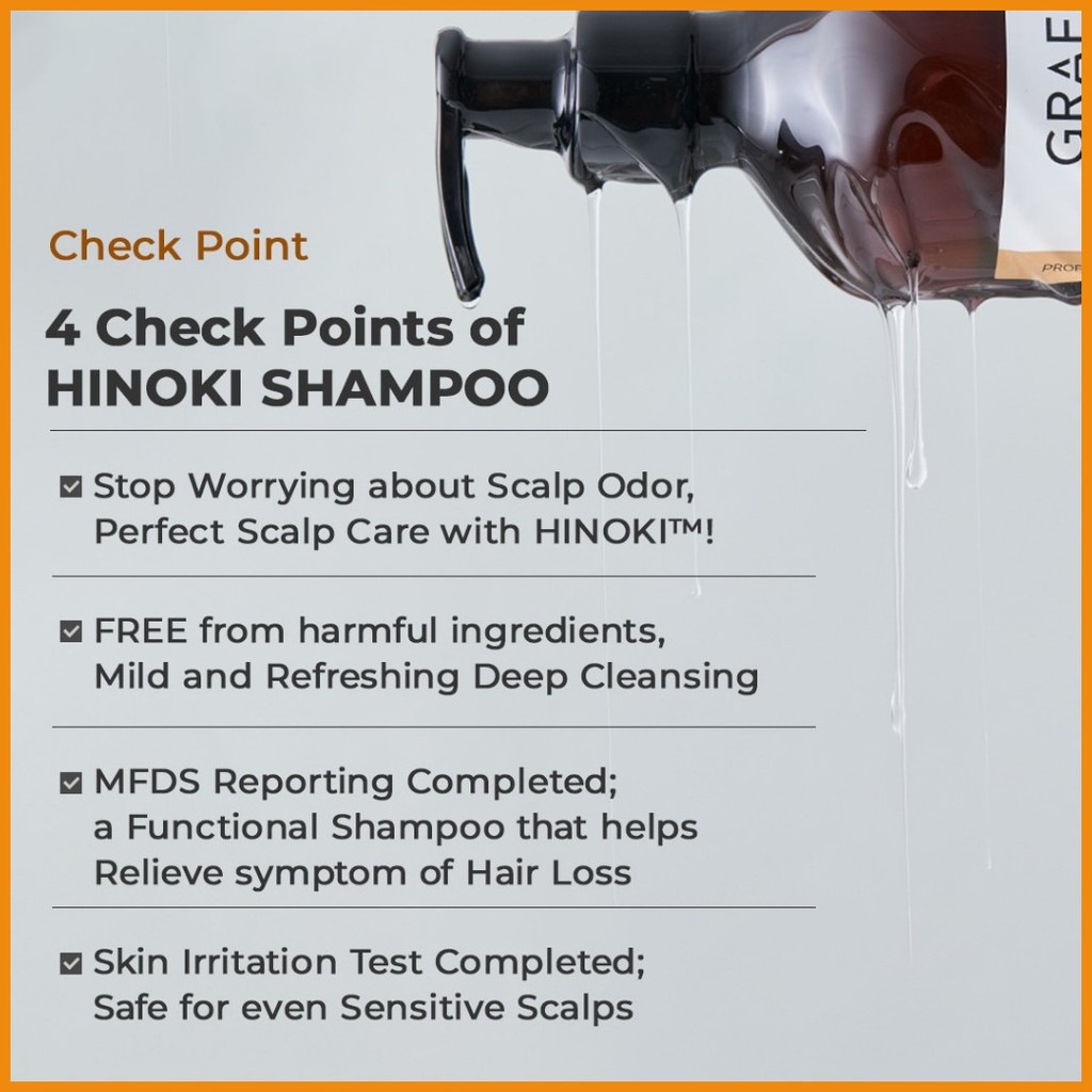 Grafen Bundle of 2 / Hinoki Shampoo 500ml Plus Treatment 300ml (For ...