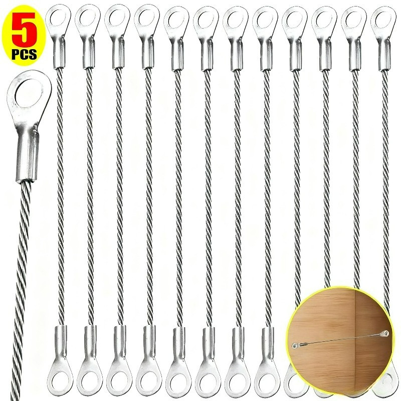 Stainless Steel Safety Lock Wire Rope | 5 Lengths (0.1-0.5m) Secure ...