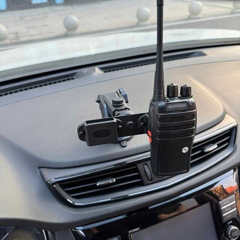 Universal Vehicle Radio Car Mount Two Radios Easy To Use Stand Plastic ...