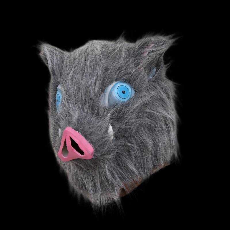 Japanese Demon Slayer Mask Inosuke Hashibira Plush Wild Boar Head Anime ...