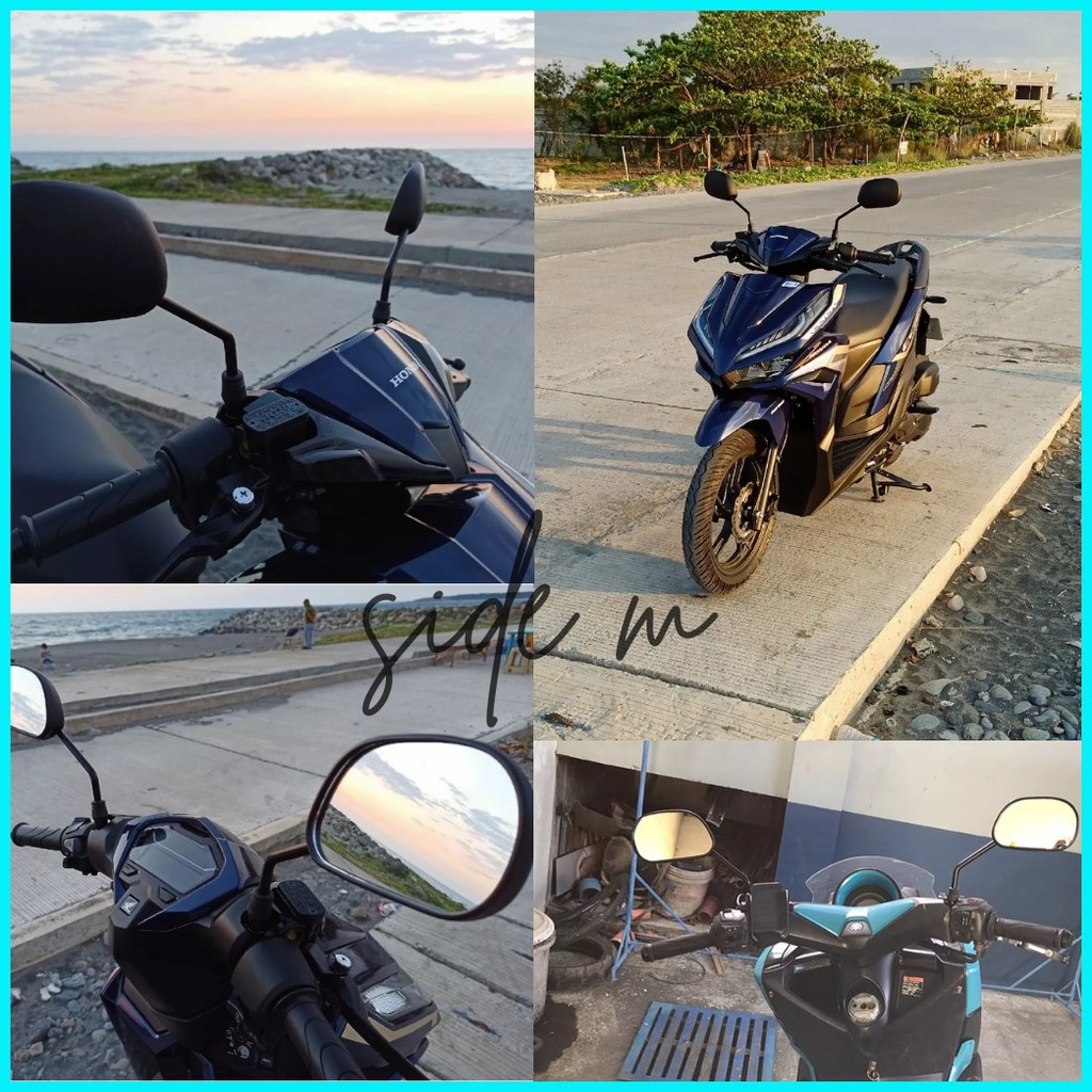 Suzuki Smash 115 SIDE MIRROR CHROME/BLACK STEM LEGITMOTO ROTATABLE ...