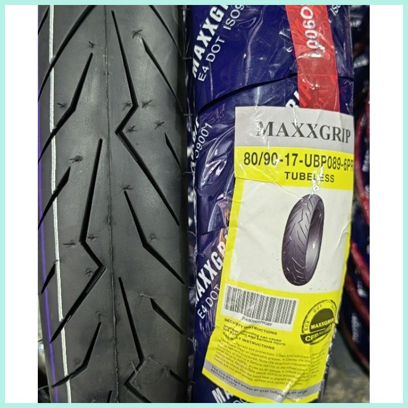 mAXXGRIP UBP089 TIRE TUBELESS 70/90/17 80/90/17 90/80/17 100/80/10 110 ...