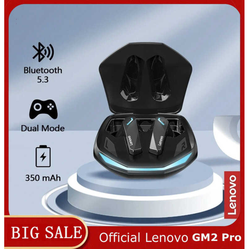 Lenovo Thinkplus Gm2 Pro Bluetooth 5.3 Earphones Sports Headset Wireless In-Ear Gaming Low ...