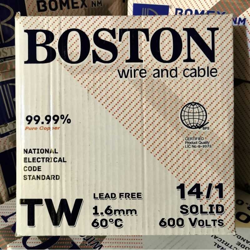Boston Solid TW 99.99% Pure Copper Wire 14/1 12/1 10/1 E36 | Shopee ...