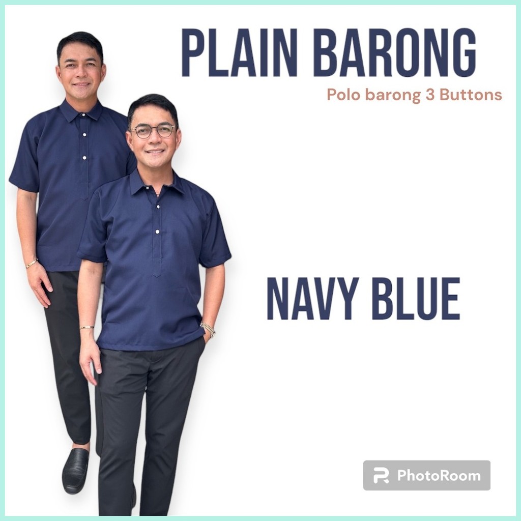 PREMIUM QUALITY PLAIN POLO BARONG IN DIFFERENT COLORS FOR MEN | Shopee ...