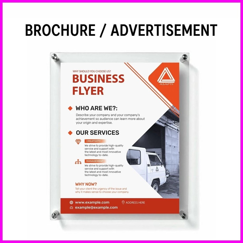 A4 A3 Size Wall Acrylic Frame w Bolt / Office Business Permit ...