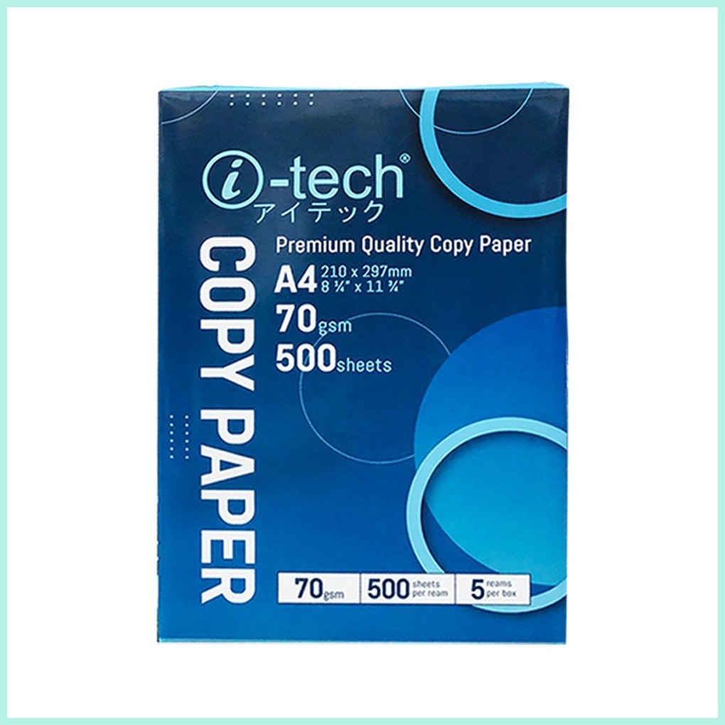 i-tech Copy Bond Paper Premium Quality 70GSM & 500 Sheets (Long/A4 ...