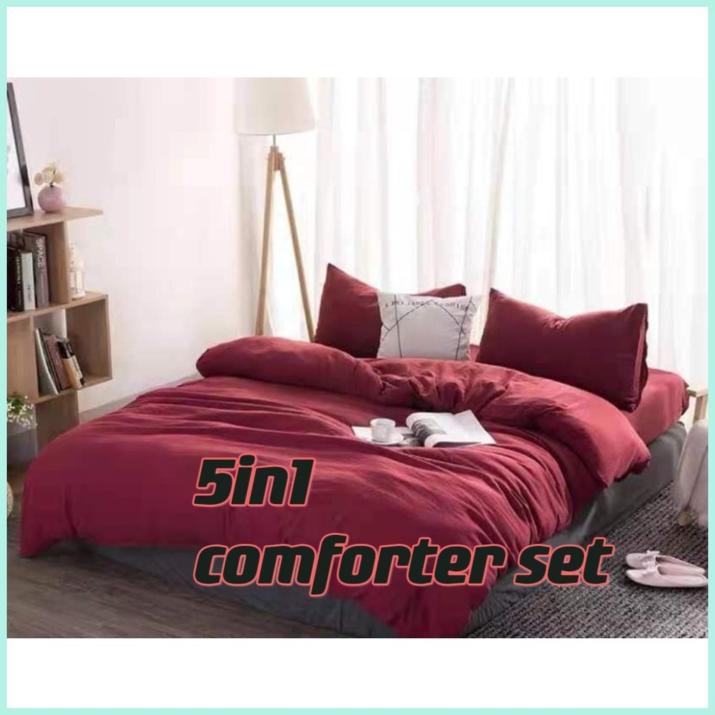 5in1 comforter set US Cotton (size:King,queen) | Shopee Philippines