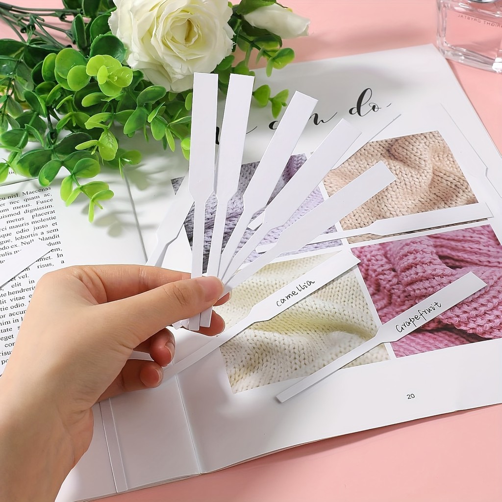 100Pcs Perfume Test Strips Disposable Fragrance Blotter Strips Scent ...