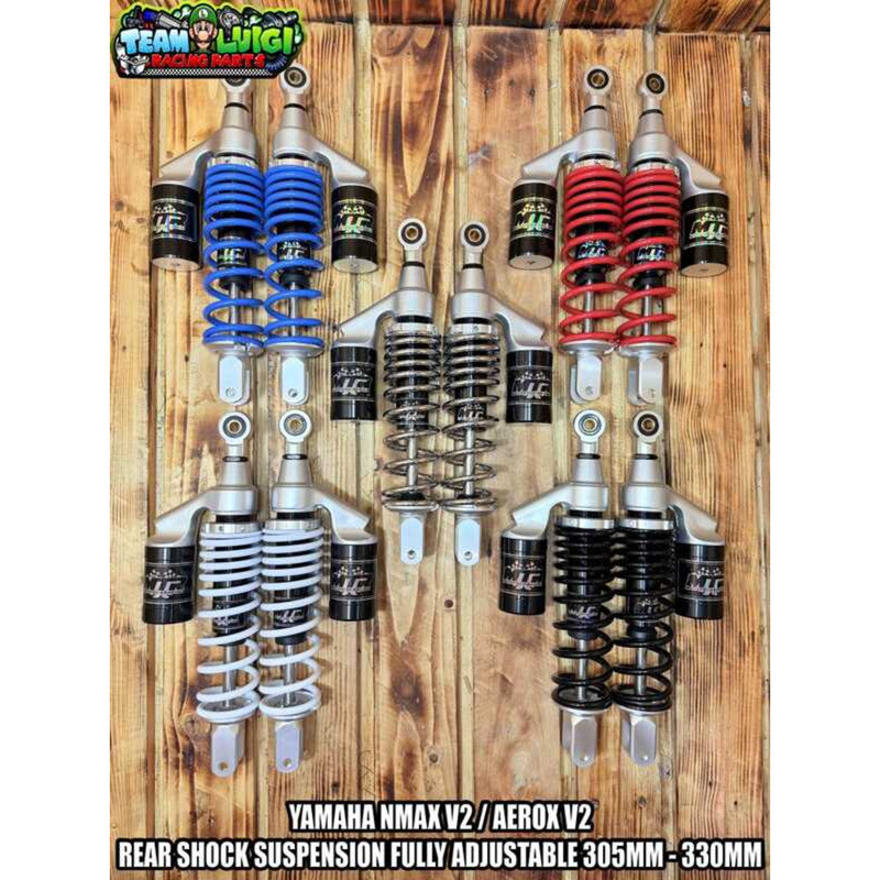 NMAX MTR V2, AEROX V2 REAR SHOCK SUSPENSION FULLY ADJUSTABLE W/ TANK ...