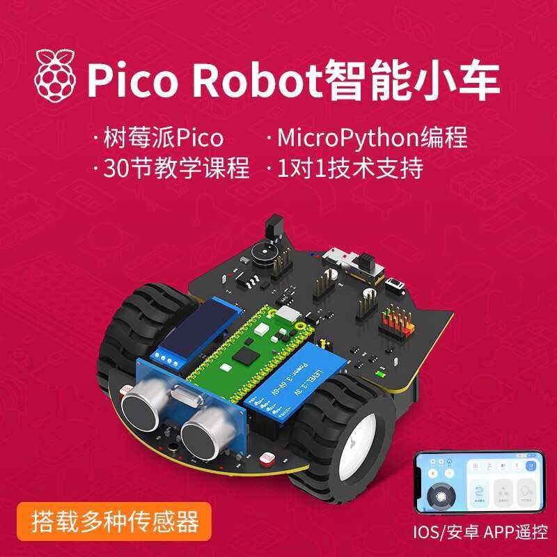Raspberry Pi Pico Smart Car Development Board microPython Programming ...