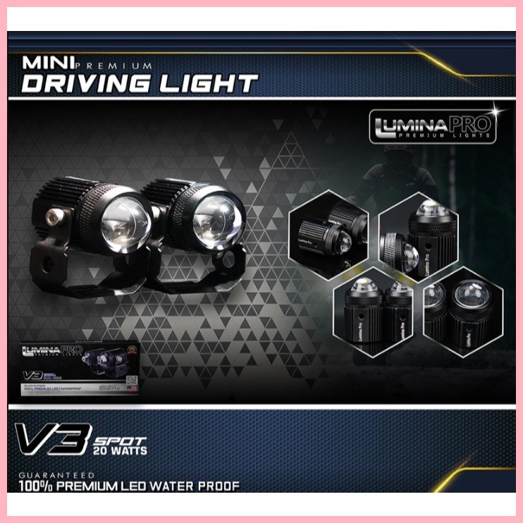 LUMINA PRO MINI DRIVING LIGHT V3 (White/Yellow) | Shopee Philippines