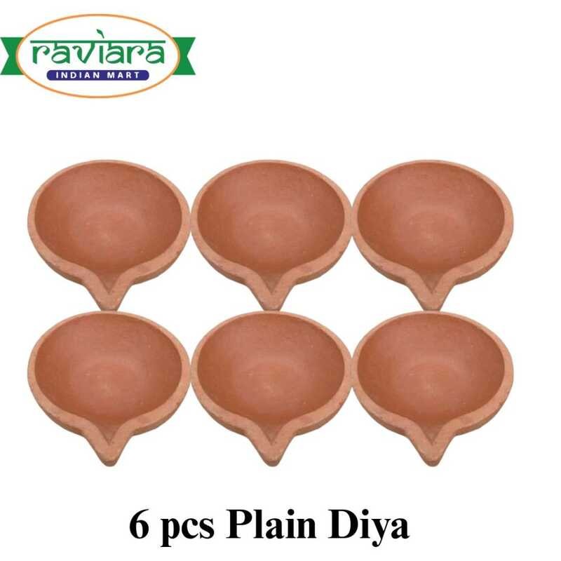 Diwali Diya Small Size 6 Pcs With Box Free Bati Traditional Clay ...