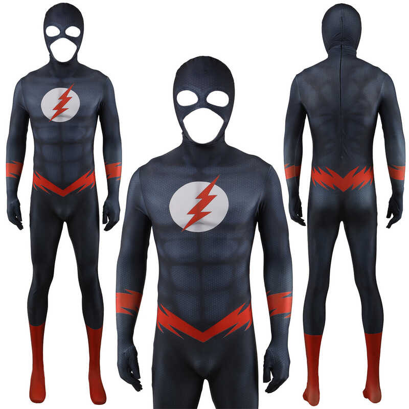 Dc The Flash Costume Cosplay Halloween Cosplay Outfit The Flash Black ...