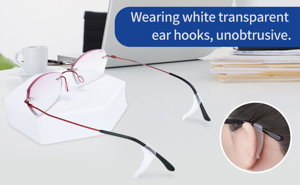 5-50Pairs Anti Slip Eyeglass Ear Grip Hooks / Silicon Glasses Temple ...