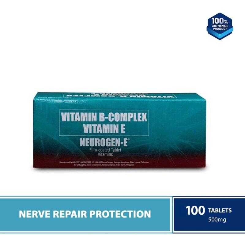 Neurogen-E Vitamin B-Complex+Vitamin E 500Mg Tablets Supplement 42 ...