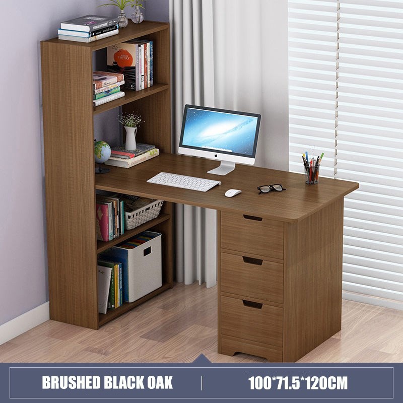 120*72*100CM Computer Study Gaming Desk Table with 3 Drawers 4 Tier ...