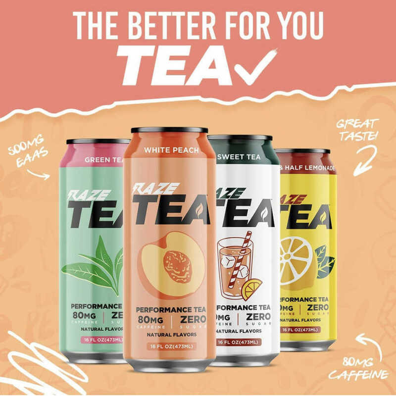 RAZE Performance Tea Zero Sugar Hydrating Electrolytes Drink - All ...