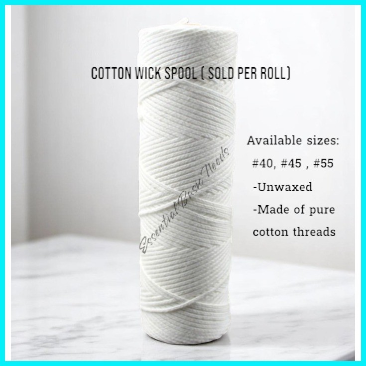 Braided Candle Wick Spool, Cotton & Paper Interwoven Core, Candle Wicks ...