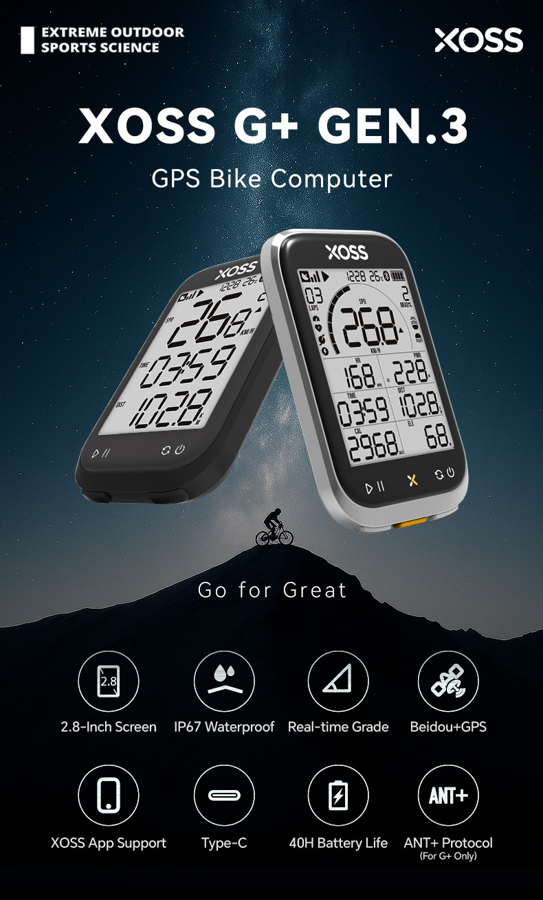 XOSS New G3 GPS G3+ Cycling Computer G Plus Wireless Speedometer ...