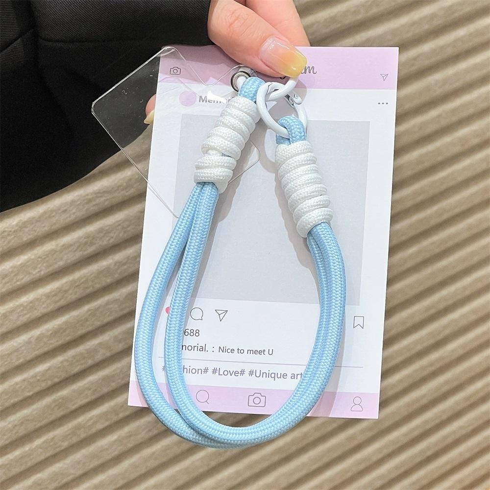 Short Modern Macaron Phone Wrist Strap Durable Phone Chain Straps Nylon ...