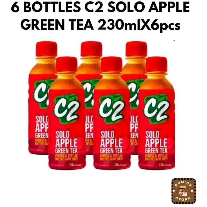 4De 6 PCS C2 SOLO APPLE GREEN TEA 230Mlx6pcs 746 Yy22 8A3 | Shopee ...