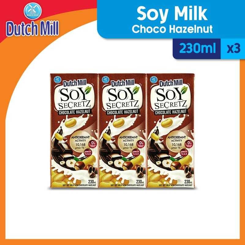 Dutch Mill Secretz Soy Milk Choco Hazelnut 230Ml X 3 42D | Shopee ...