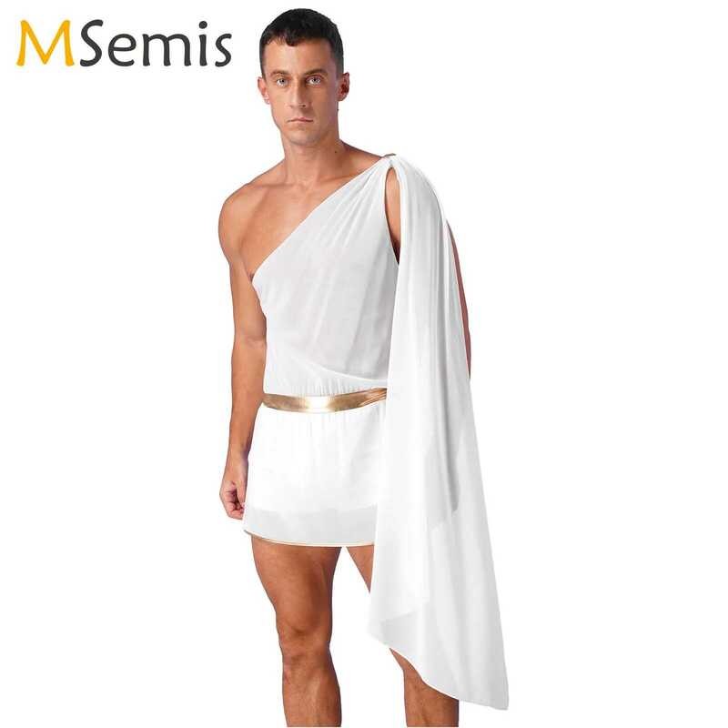 W Men's Ancient Greek God Roman Gladiator Costume Halloween Armor ...