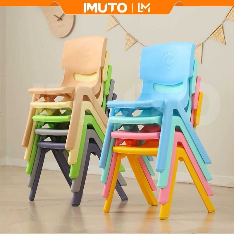 IMUTO Chair For Kids Stackable Kid's Backrest Stool Chair With Back ...