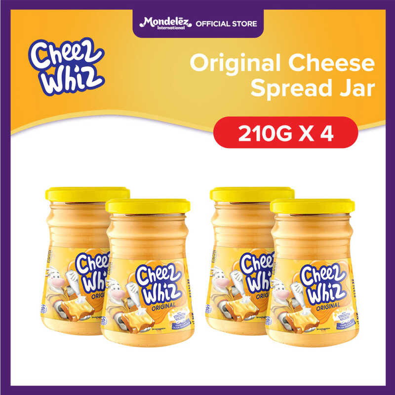 【Cod】Authentic Original Cheez Whiz Jar - Original Cheese Spread 210G ...