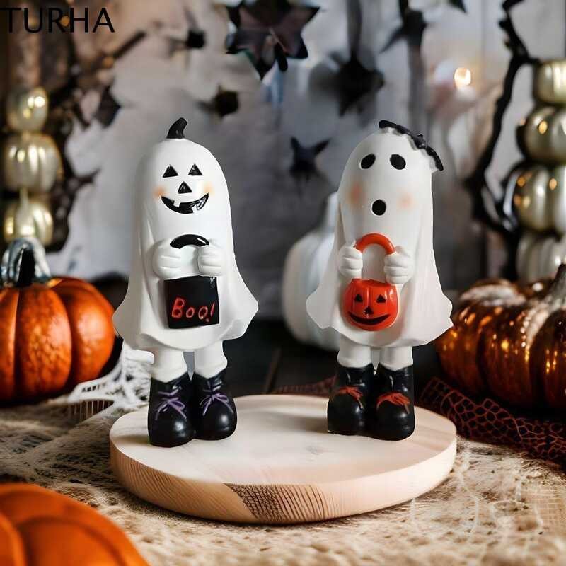 Tt TURHA Hand-Painted Resin Figurine Themed Handicraft Halloween ...