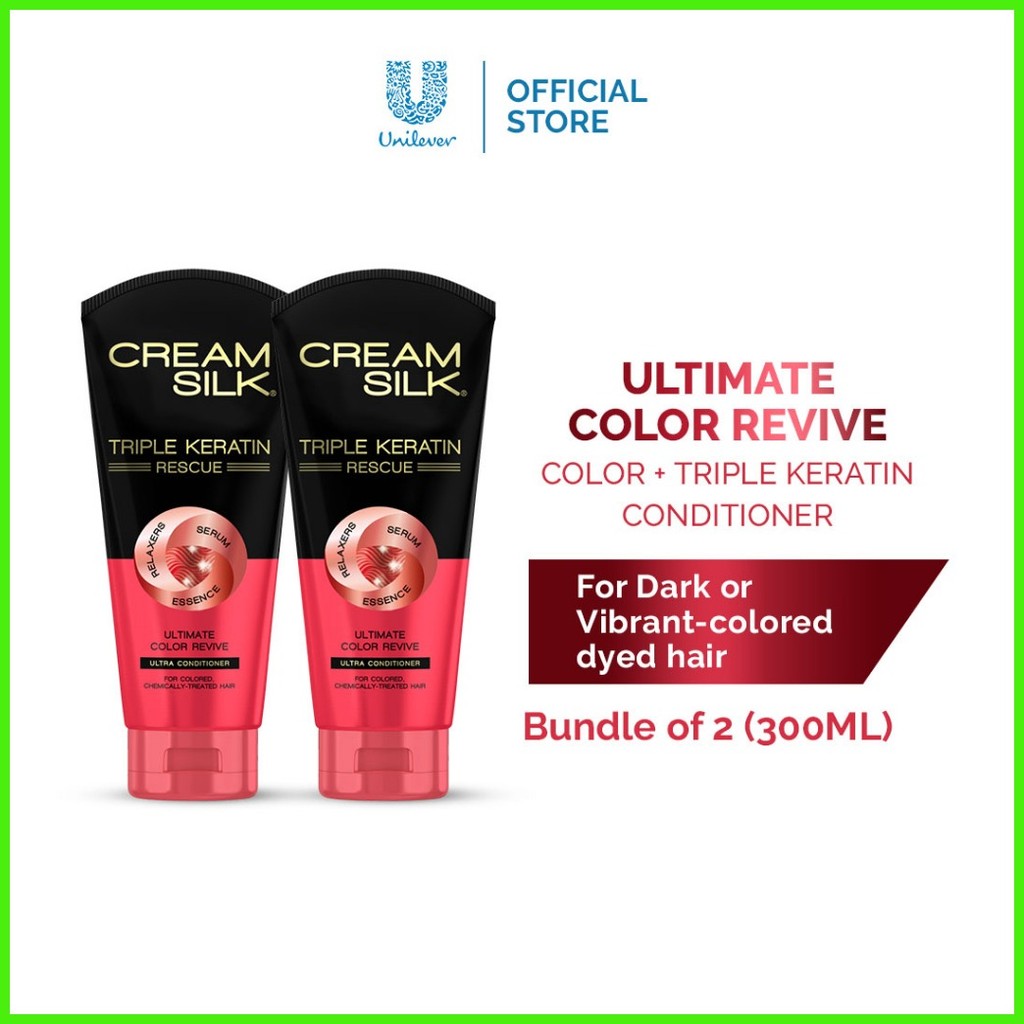 Cream Silk Triple Keratin Rescue Ultimate Color Revive Conditioner ...
