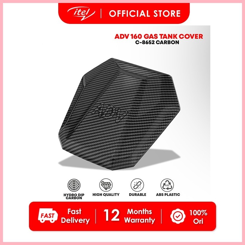 HONDA ADV 160 FUEL TANK COVER PLATE C-8652 / CARBON GAS TANK COVER FOR ...