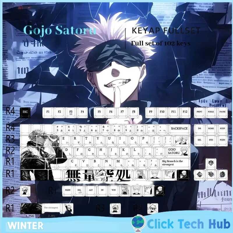 2 Gojo 3 Satoru Character Keycaps Jujutsu Kaisen Anime Theme Keycaps ...